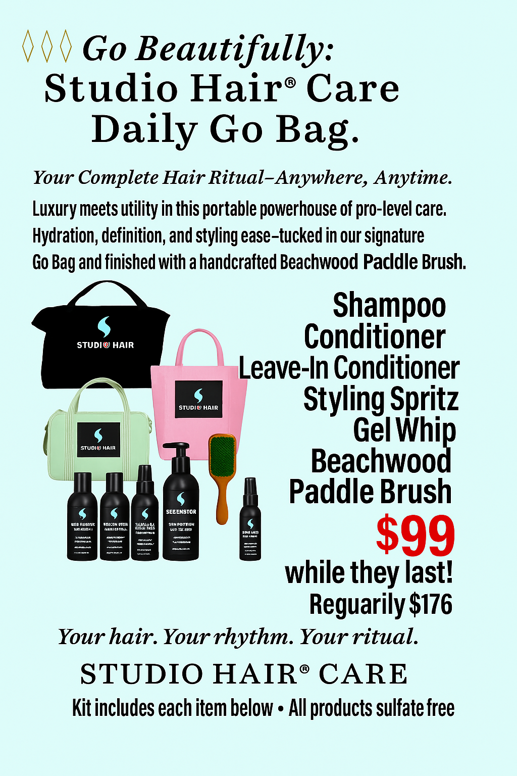 Go Beautifully: Sulfate-Free Complete Hair Care Kit – Studio Hair ...